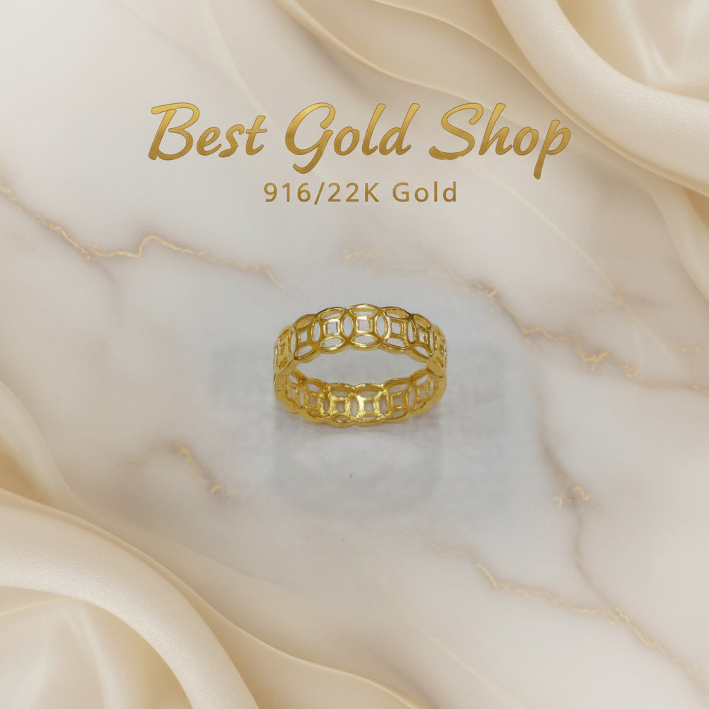 22k / 916 Gold Coin Ring v2 - Best Gold Shop – Sg Gold Shop